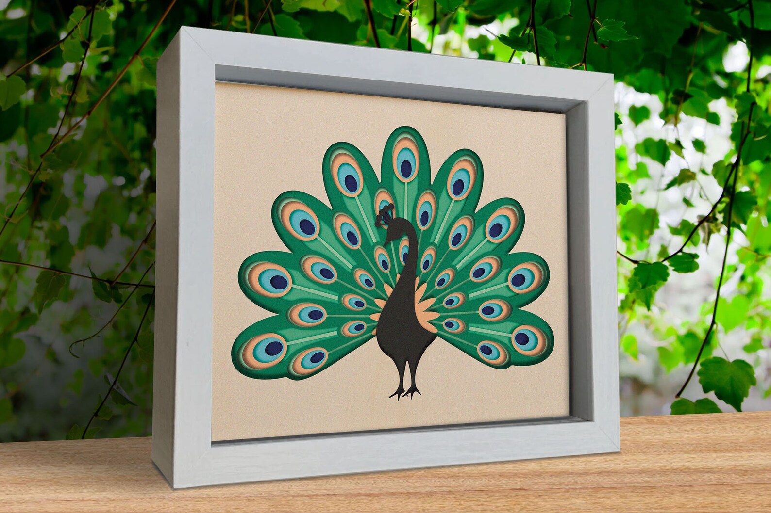 3d Peacock, Shadow Box Svg, Paper Cut Files, 3d Cricut Projects, Laser ...