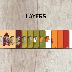 3d Maple Leaf Landscape, Fall Shadow Box Svg, for Cricut, for ...