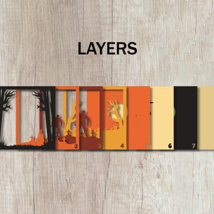 3d Halloween Scene, Shadow Box, 3d Monster Svg, Layered Paper Art, for ...