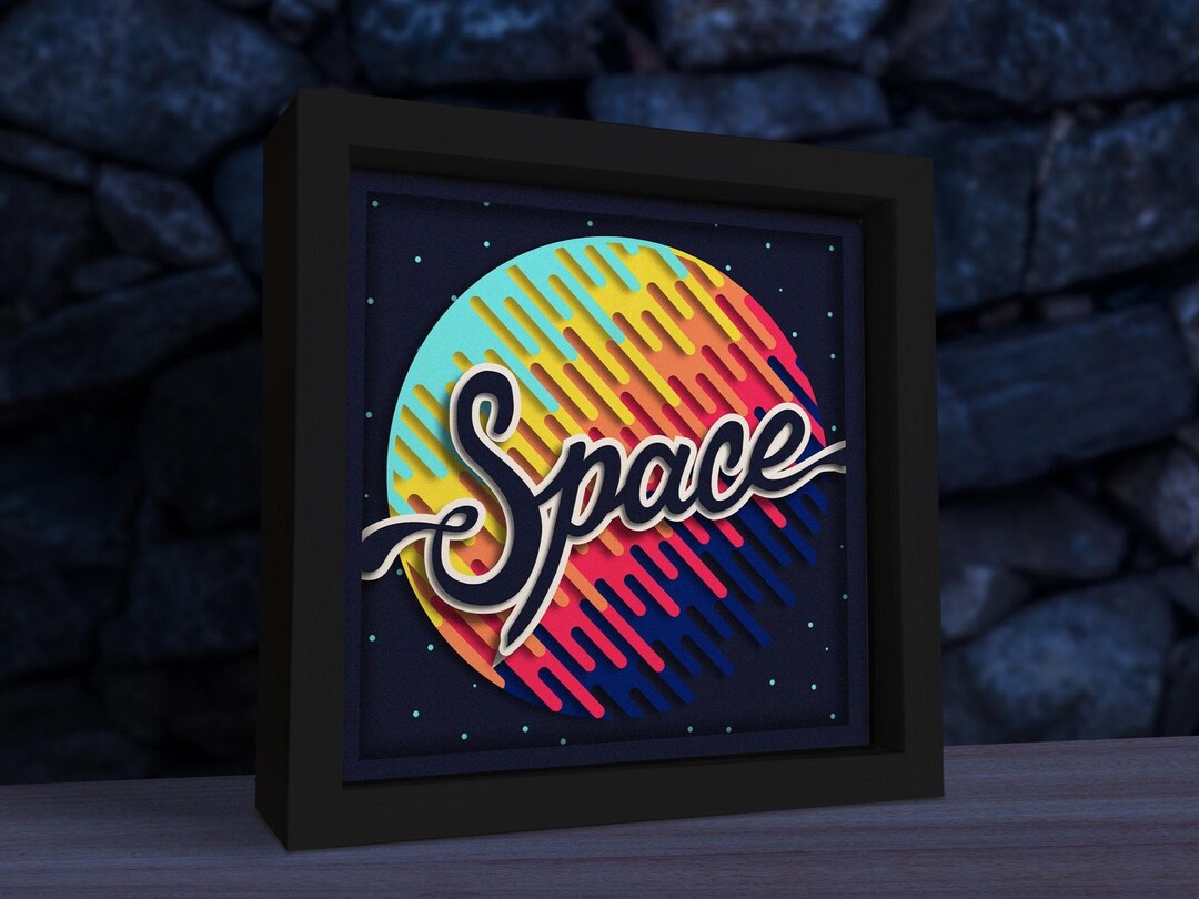 3D Space, Shadow Box Svg, 3d Planet Svg, Paper Cut Template, for Cricut ...