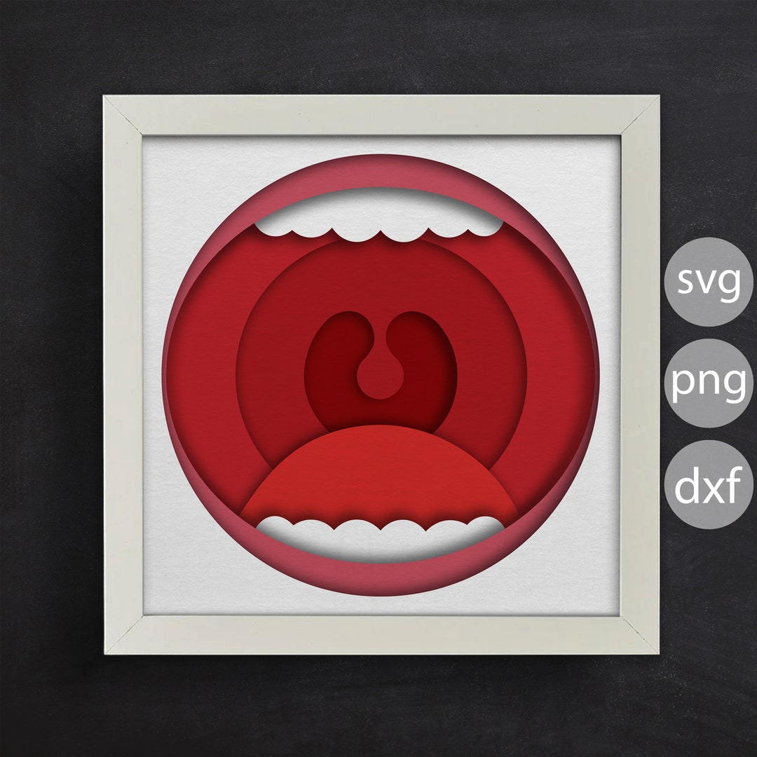 3d Mount Svg, 3d Funny Svg, Shadow Box Svg, Paper Cut Template, Files ...