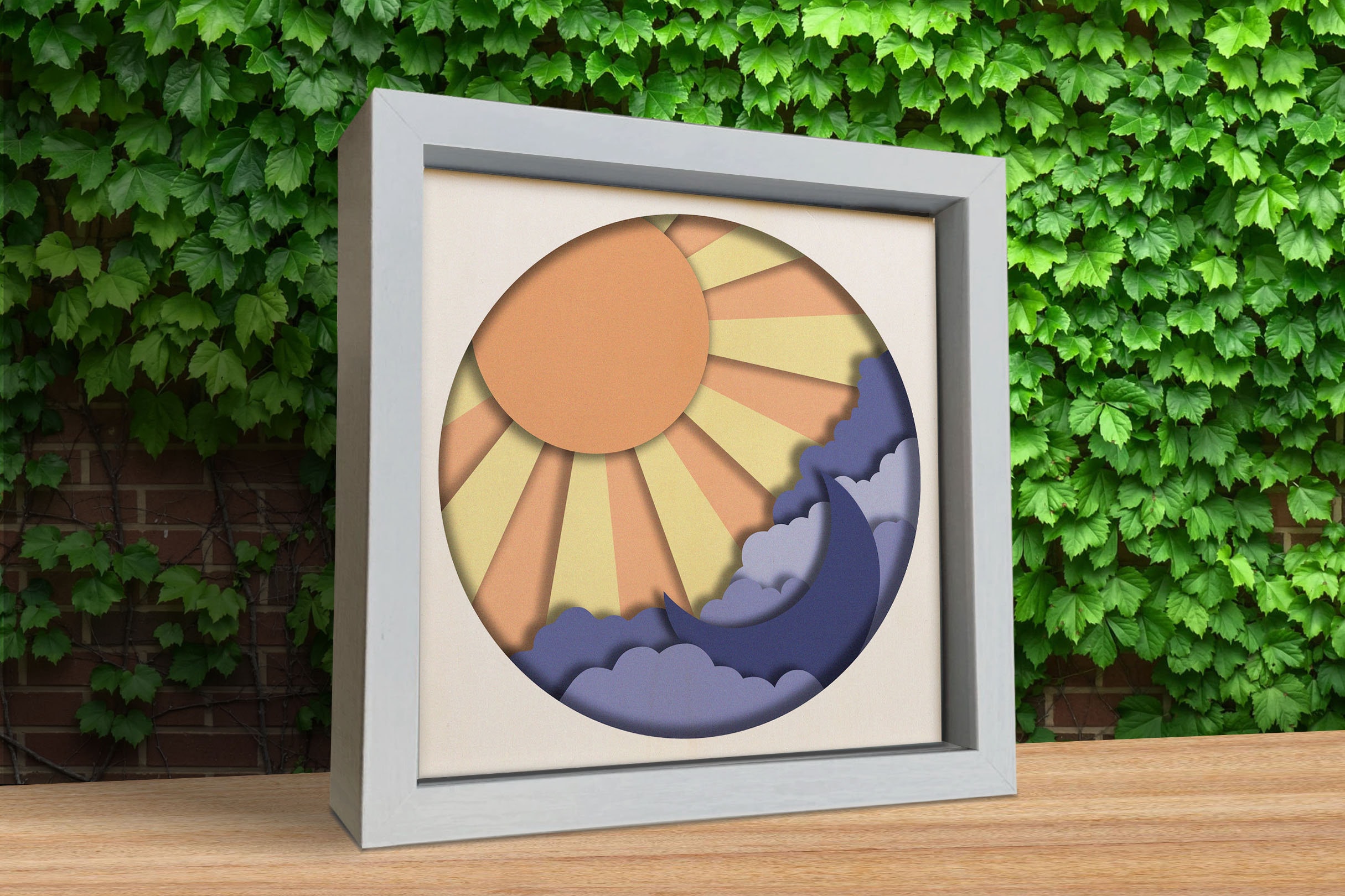 3d Sun and Moon Shadow Box, Files for Cricut, for Silhouette, Paper Cut ...