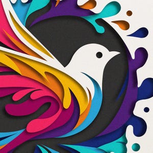 Layered Bird SVG, Shadow Box Template, Sparrow Bird 3D SVG Shadowbox ...