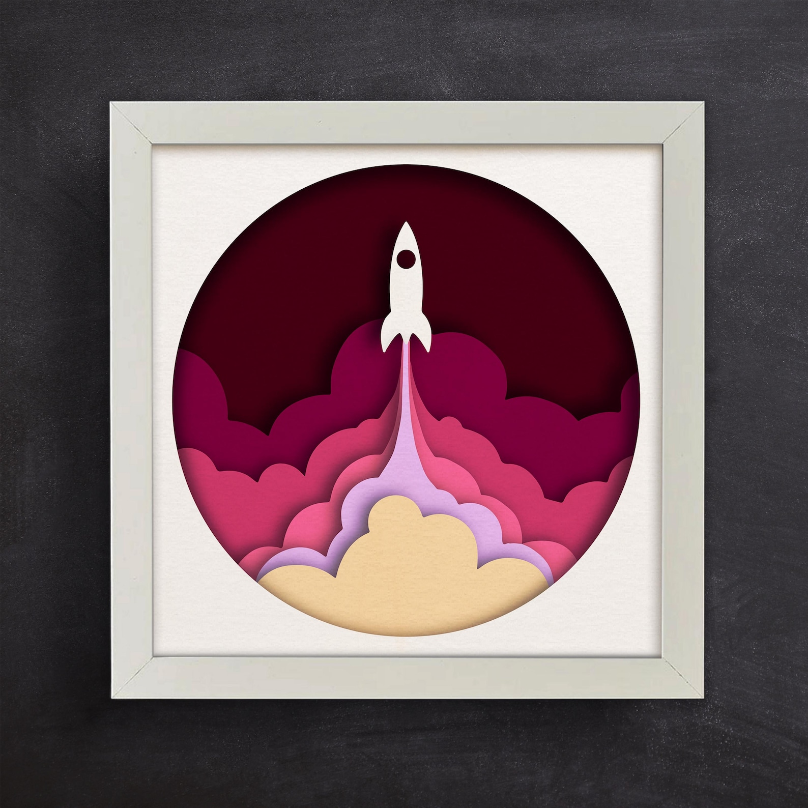 3D Rocket SVG - Shadow Box & Space SVG for Crafting, DIY Projects, Home ...