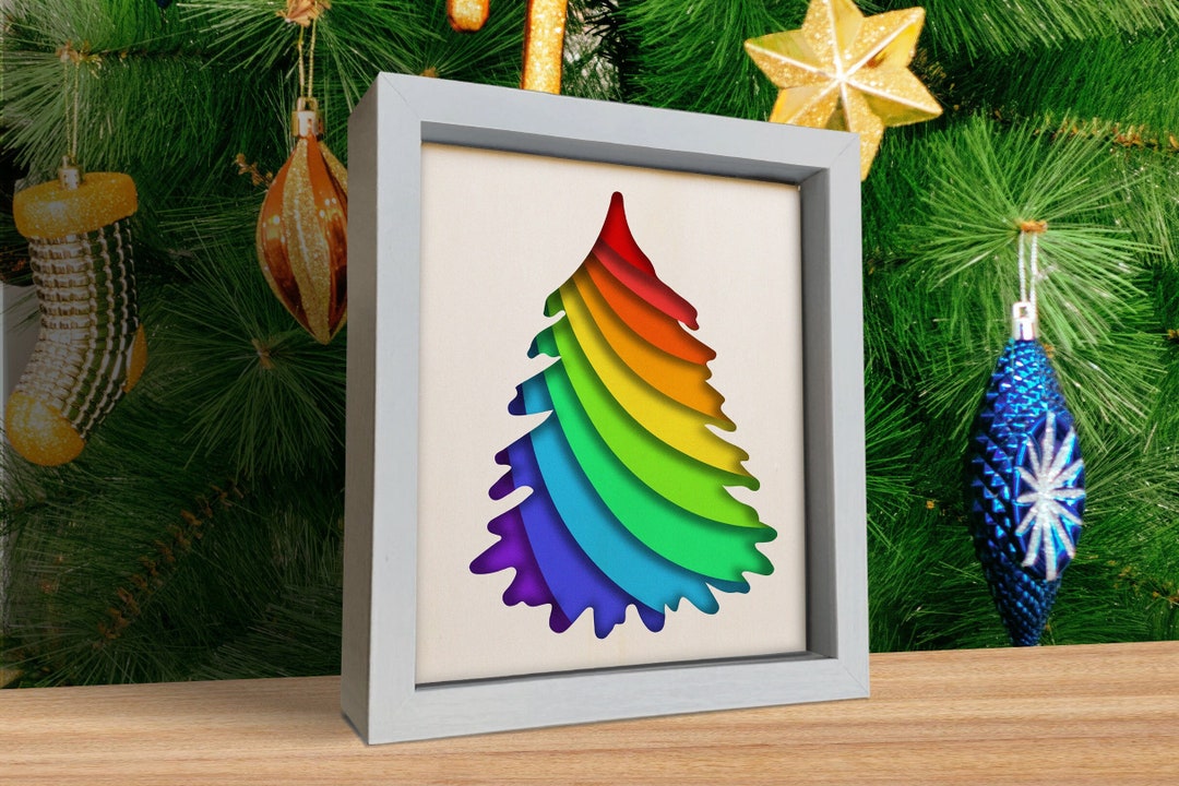 3d Christmas Tree Svg, Shadow Box Svg, Christmas Ornament, Paper Cut ...