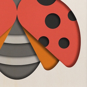3d Ladybug Svg, Shadow Box Svg, Files for Cricut, for Silhouette, Cnc ...
