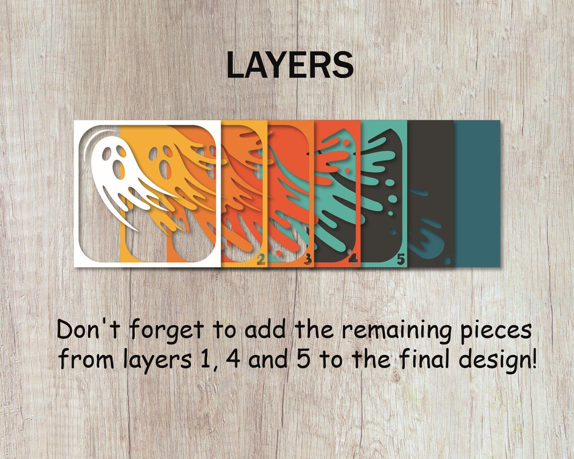 3D Ghost Shadow Box SVG – Layered Halloween Papercut for Cricut ...