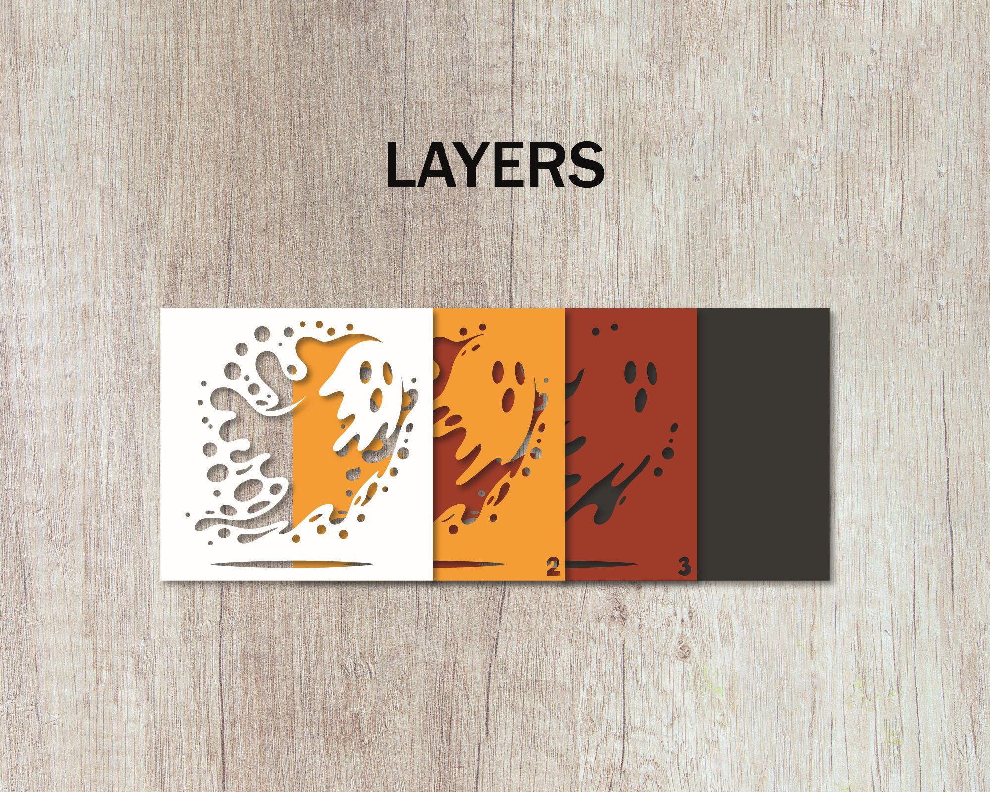 3D Ghost Shadow Box SVG – Layered Halloween Papercut for Cricut ...