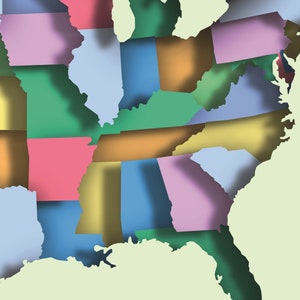 3d USA Map, Shadow Box Svg, 3d Paper Cut, Laser Cut Files, for Cricut ...