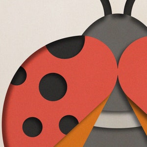 3d Ladybug Svg, Shadow Box Svg, Files for Cricut, for Silhouette, Cnc ...