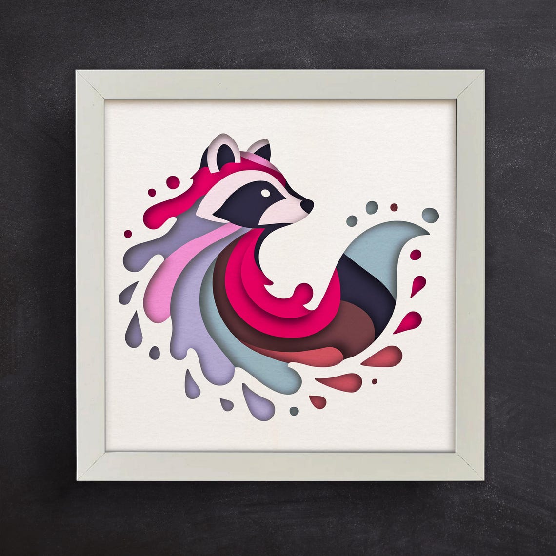 3D Raccoon, Shadow Box Svg, Layered Paper Art, 3D Mandala, for Cricut ...