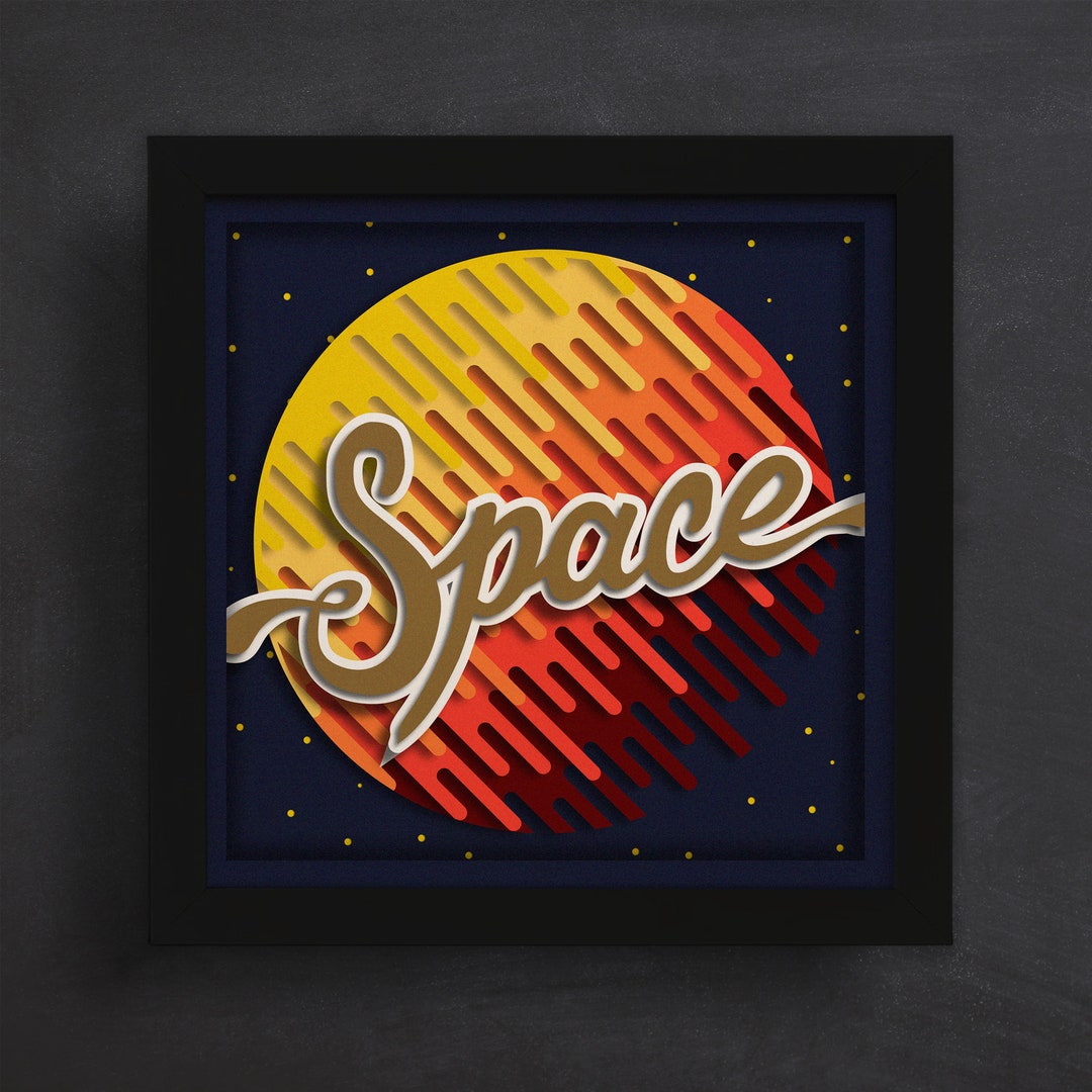 3D Space, Shadow Box Svg, 3d Planet Svg, Paper Cut Template, for Cricut ...