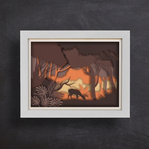 3d Jungle Shadow Box, 3d Landscape Svg, Layered Svg, Files for Cricut, for Silhouette, CNC ...