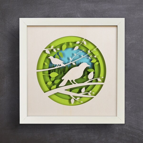 3d Shadow Box Bird - Etsy