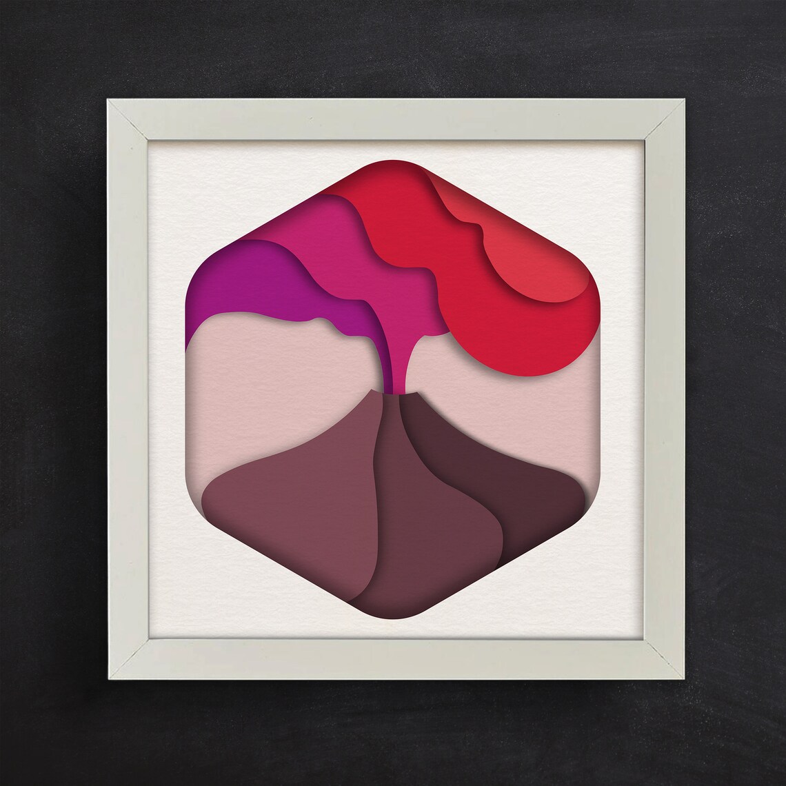 3d Volcano Eruption Svg, Shadow Box Templates, Cardstock Svg, Paper Cut ...