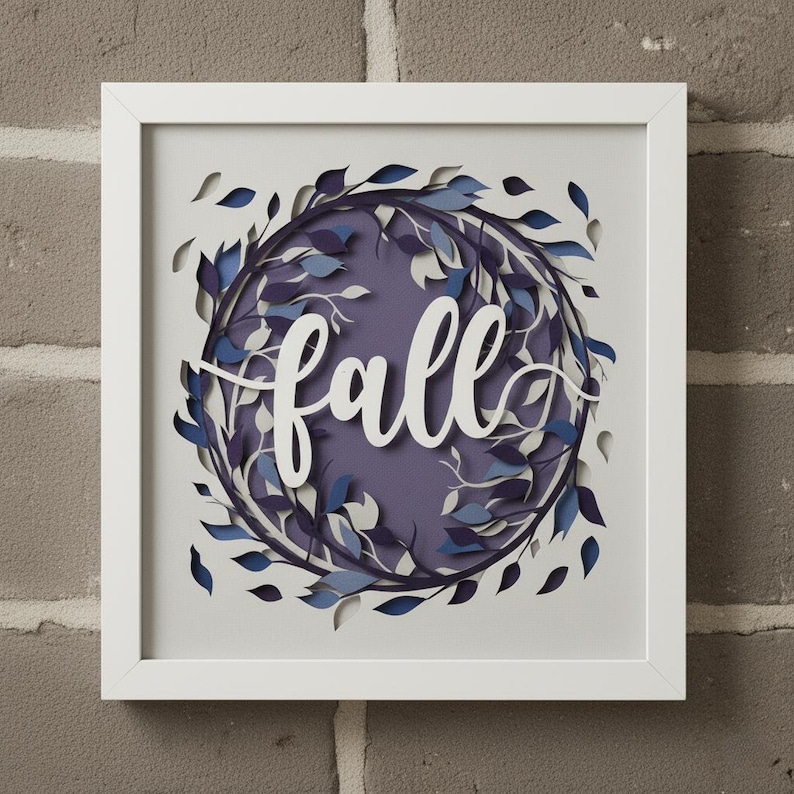3d Fall Svg Shadow Box, for Cricut, for Silhouette, CNC Cutting, Svg ...