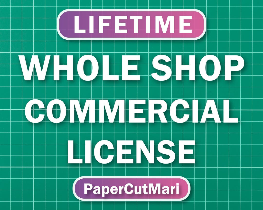 LIFETIME Commercial License for All SVG Files | Whole Shop Extended Use ...
