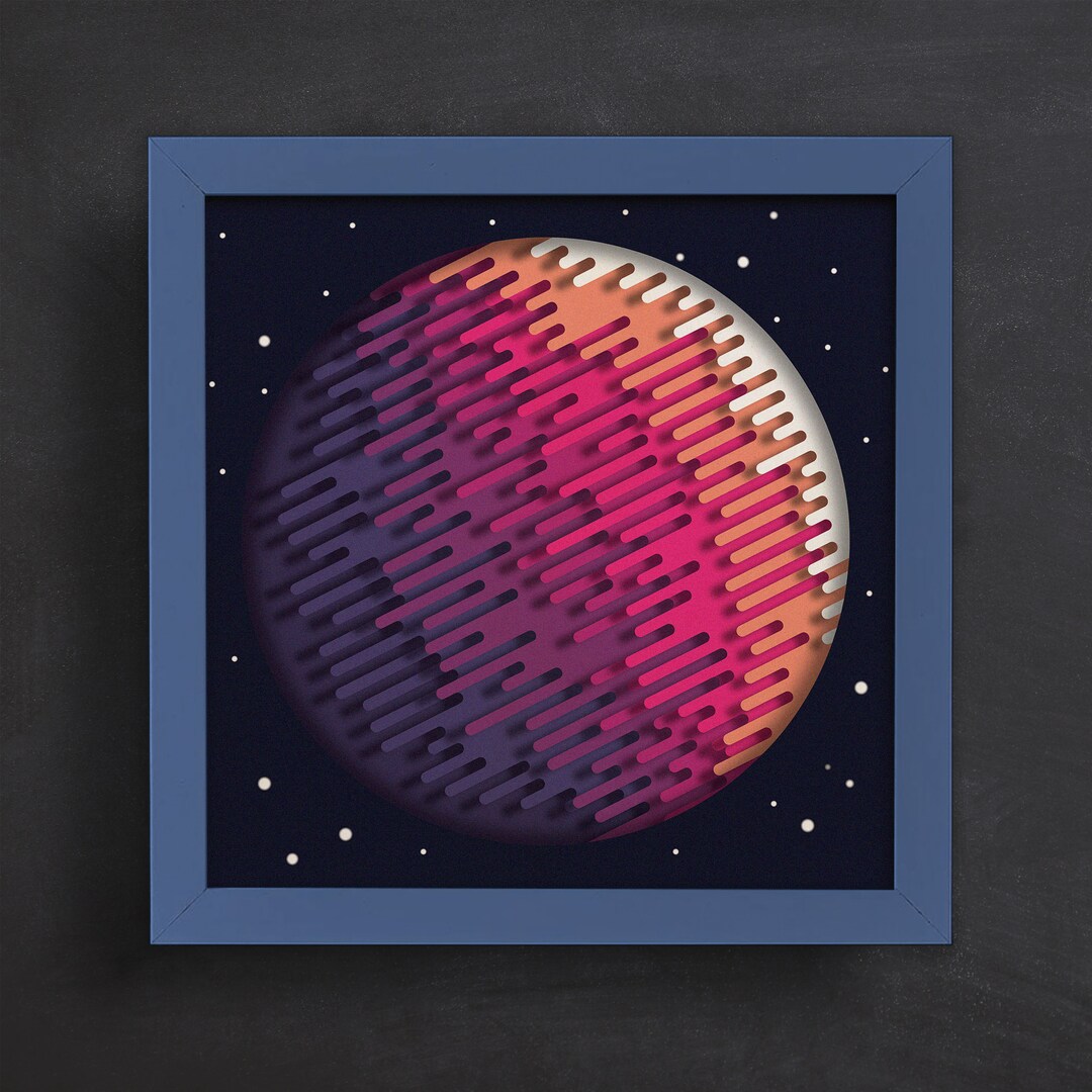 3D Planet and Space, Shadow Box Svg, Paper Cut Files, for Cricut, for ...