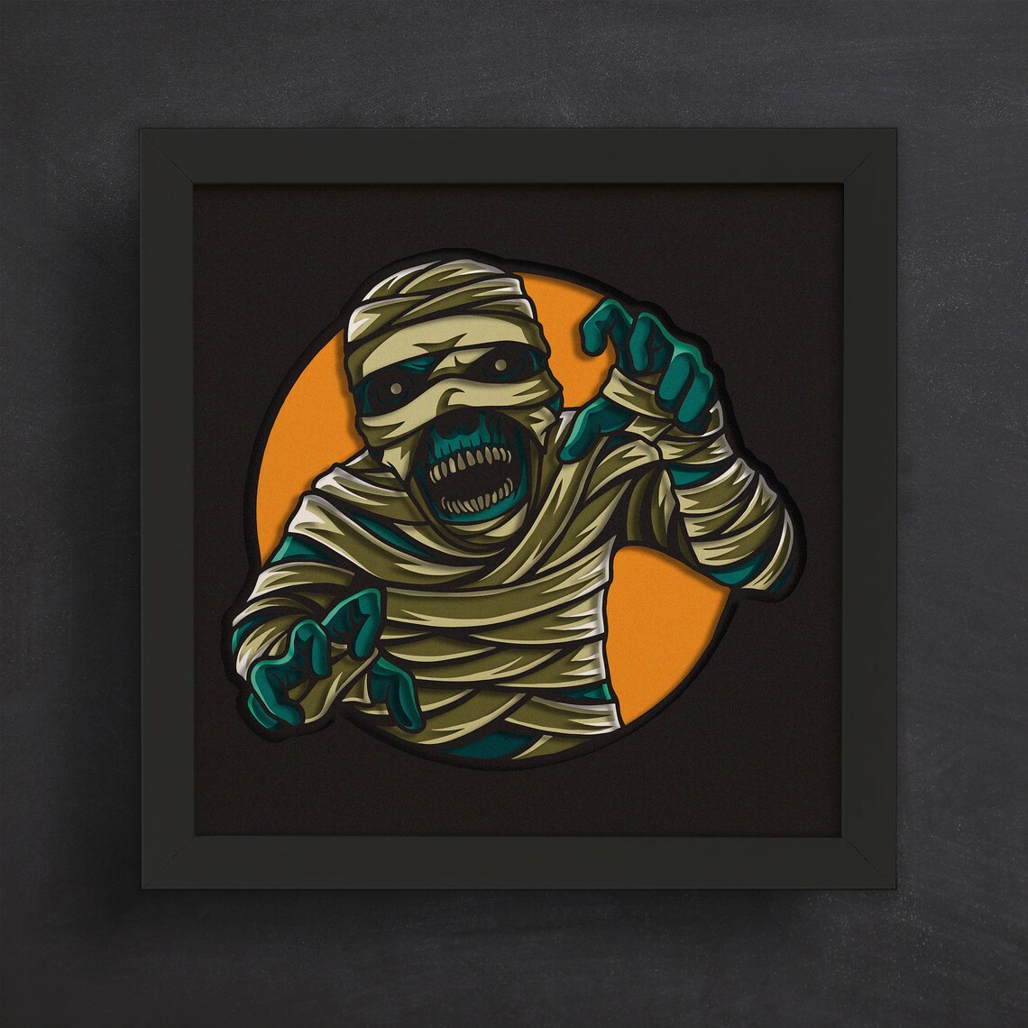 3d Mummy Svg, Shadow Box, Paper Cut, Halloween 3d Layered, Spooky Svg ...