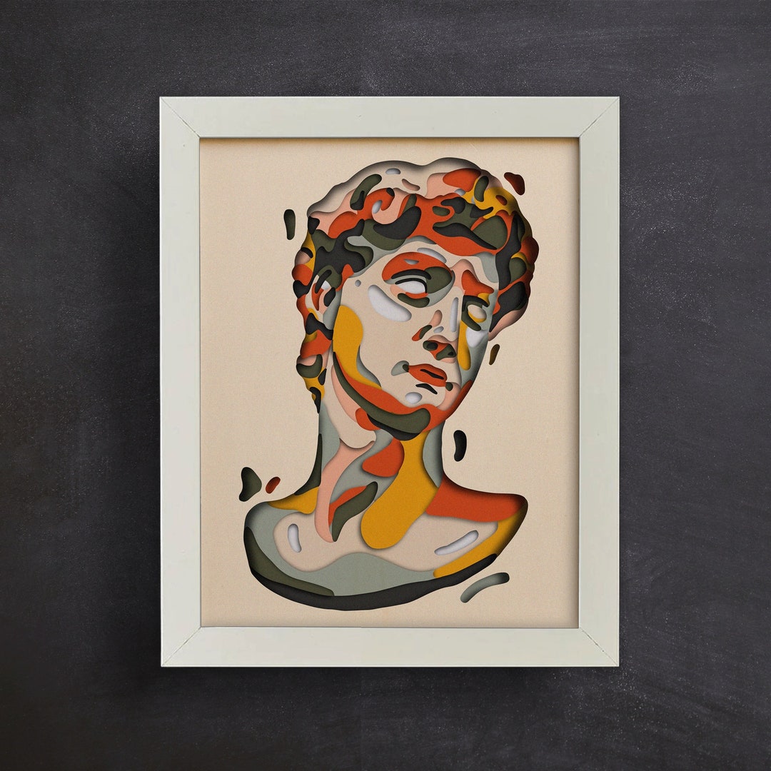 3d David, Shadow Box, 3d Layered Art, Paper Cut, Files for Cricut, for ...