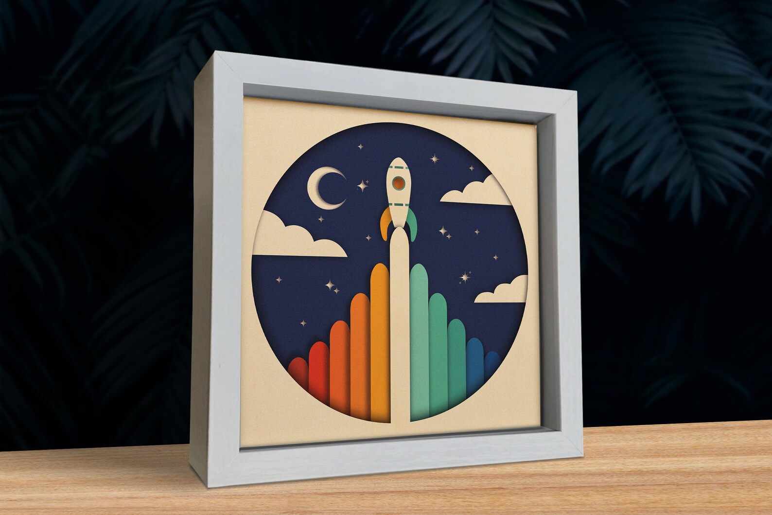 3d Space Rockets Shadow Box, Files for Cricut, for Silhouette, Laser ...