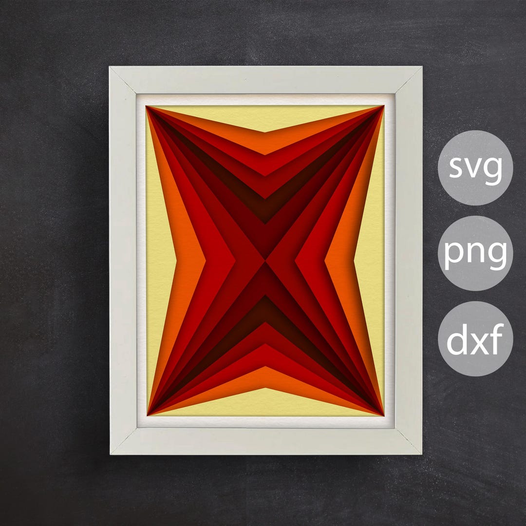 3d Abstract Shadow Box Svg, 3d Geometric Svg, Paper Cut, Files for ...