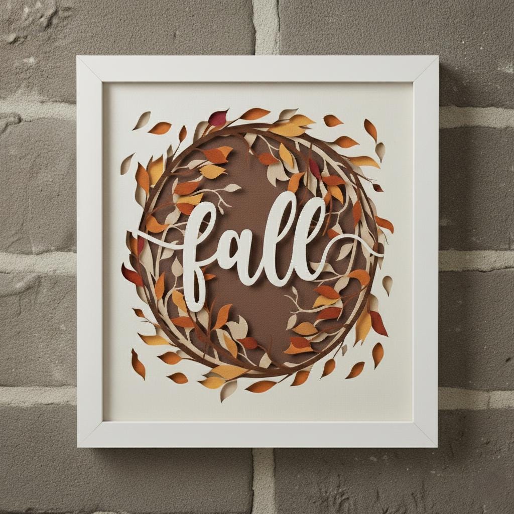 3d Fall Svg Shadow Box, for Cricut, for Silhouette, CNC Cutting, Svg ...