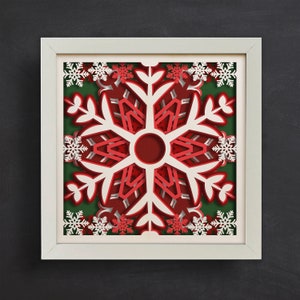 3d Snowflake Svg, Snowflake Shadow Box Svg - 3d Christmas Svg - Cricut ...