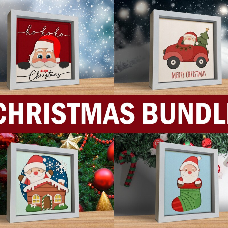 Santa Shadow Box - Etsy