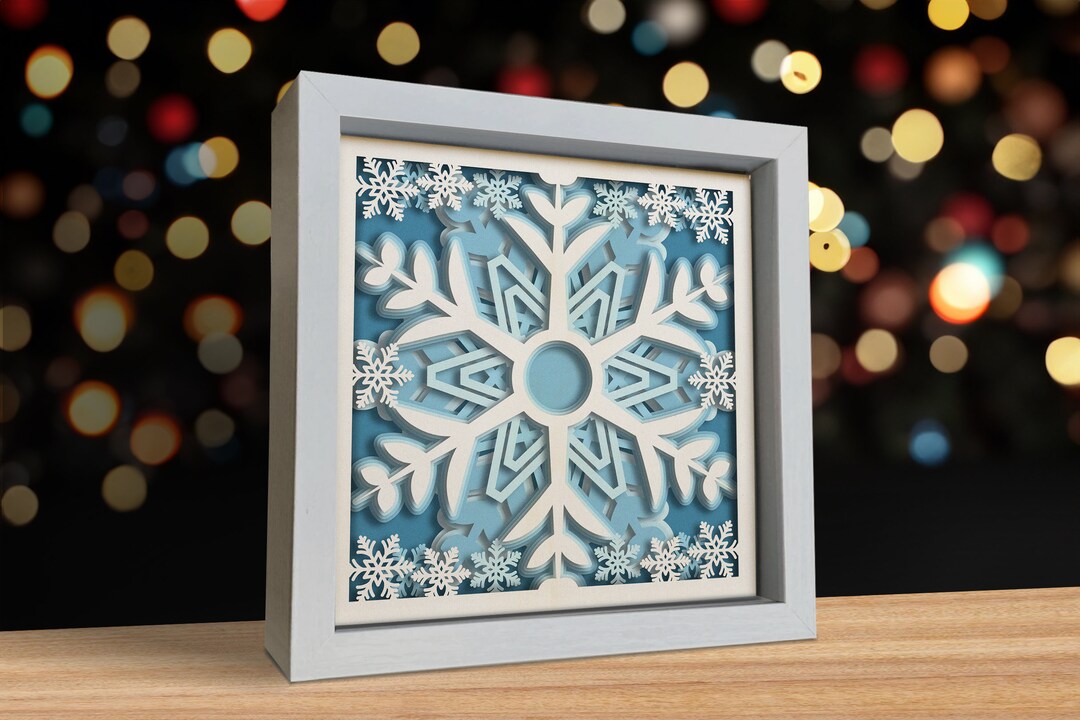 3d Snowflake Svg, Snowflake Shadow Box Svg 3d Christmas Svg Cricut Files, Cardstock Svg ...