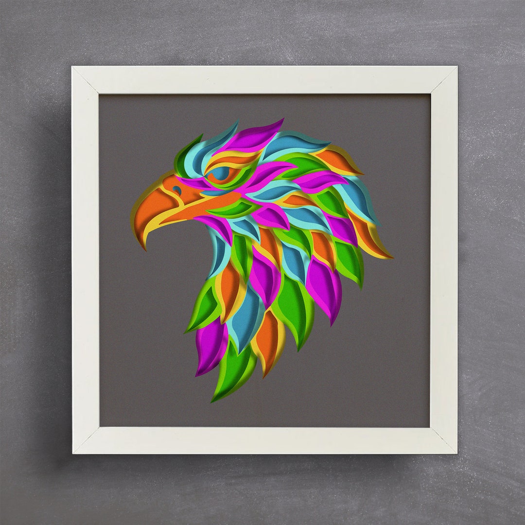 3d Eagle Shadow Box, Bird Svg, Animals SVG, Files for Cricut, for ...