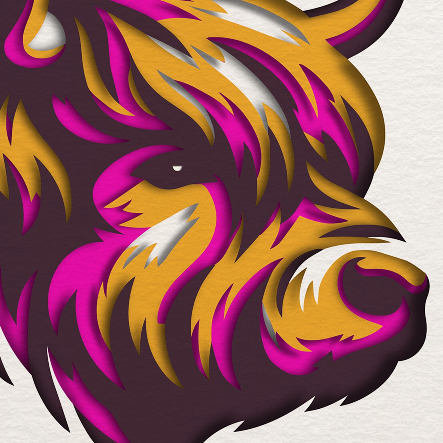 Layered Highland Cow, Shadow Box Templates - 3d Farm Life Svg, Layered ...