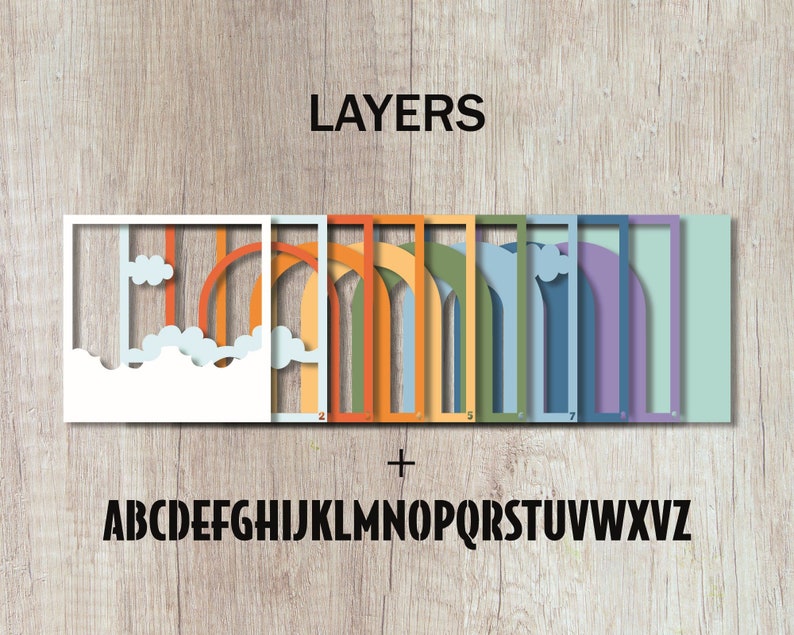 3D Custom Name Shadow Box, Rainbow Svg, Files for Cricut and Silhouette ...