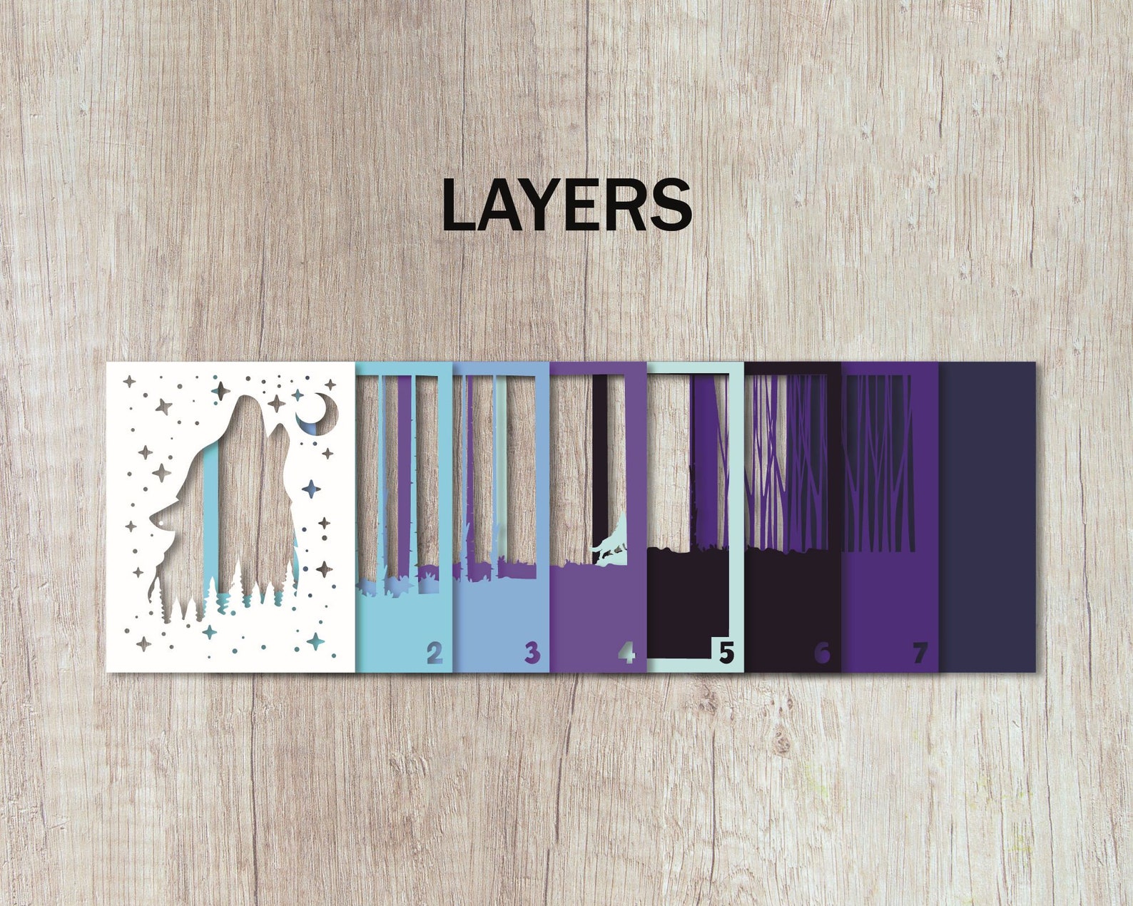 3d Wolf Svg, Shadow Box Svg, Paper Cut Files, 3d Cricut Projects, Laser ...