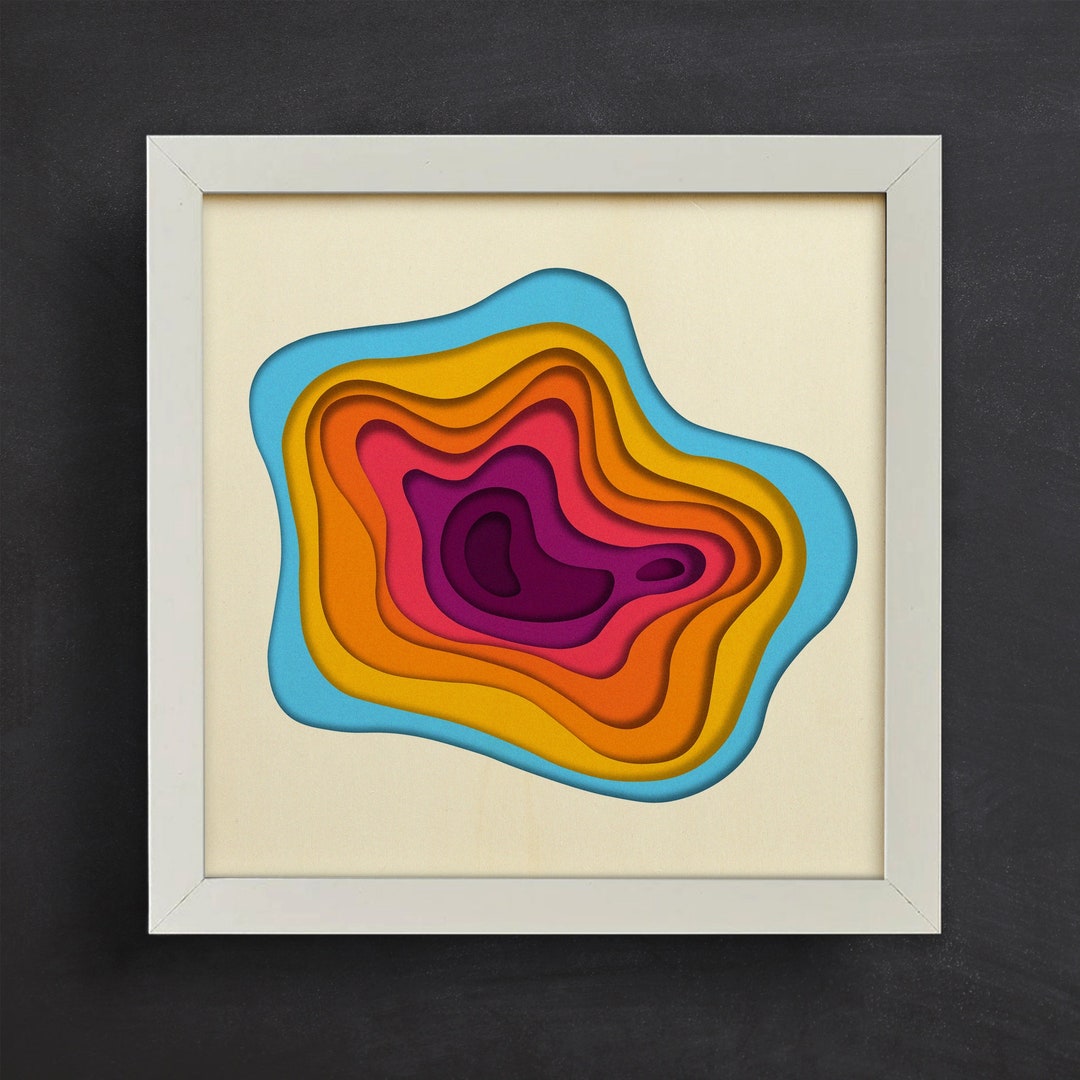 Layered Abstract Deep 3d, Shadow Box Svg, Cardstock Svg, Files for ...