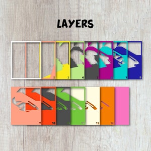 Eye 3d Layered SVG / Colorful Eye Multilayer / Eye Shadow Box / Eye 3d ...