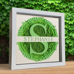 3d Split Monogram Shadow Box, Custom Name, Alphabet Family Name SVG, A-Z Letters, Name Gift SVG ...