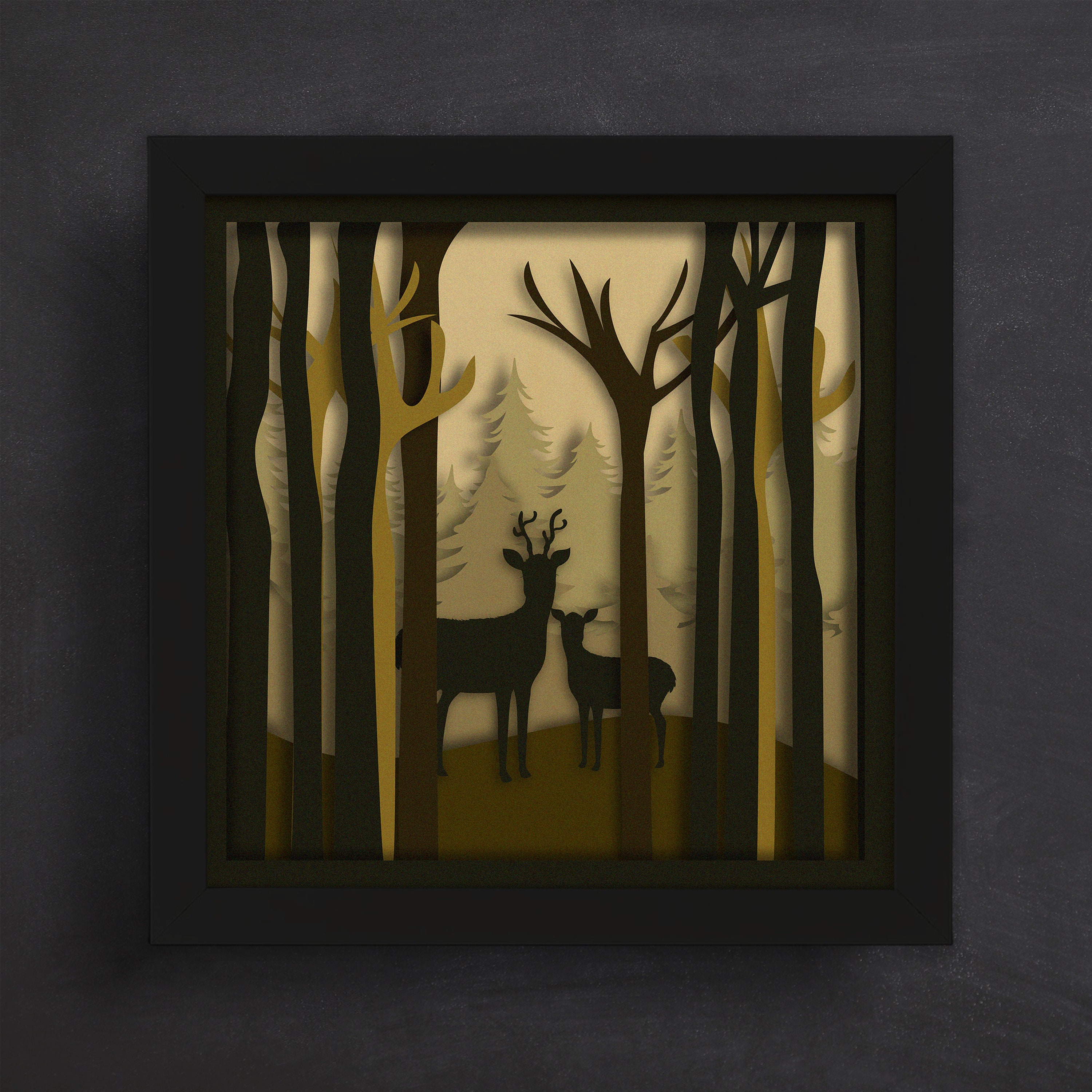 3d Forest Shadow Box, Files for Cricut, for Silhouette, CNC Cutting ...
