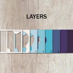 3d Depth, Shadow Box Svg, 3d Abstract Layer, Multilayer Paper Cut ...