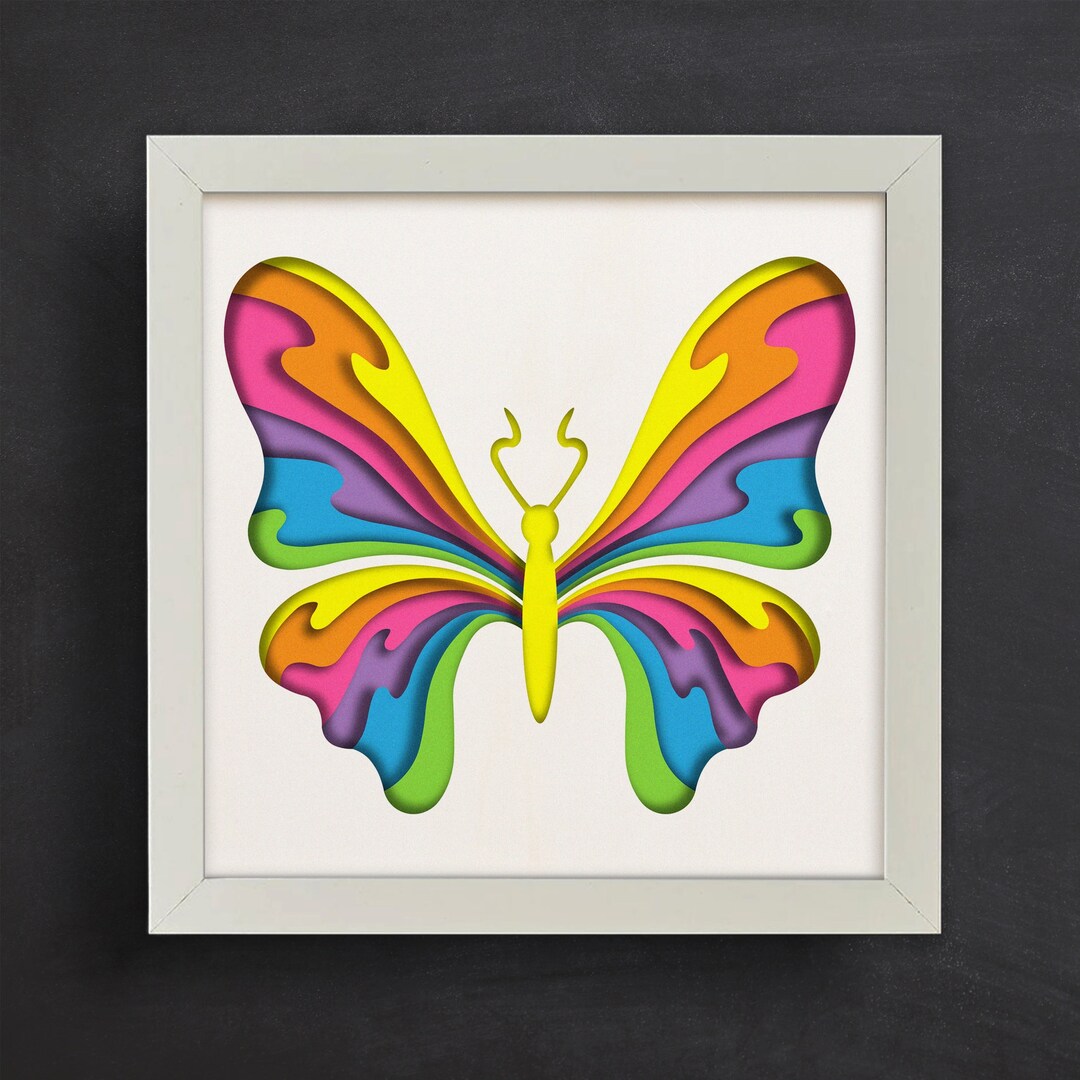 Layered Butterfly Svg, Shadow Box Templates, Files for Cricut, for ...