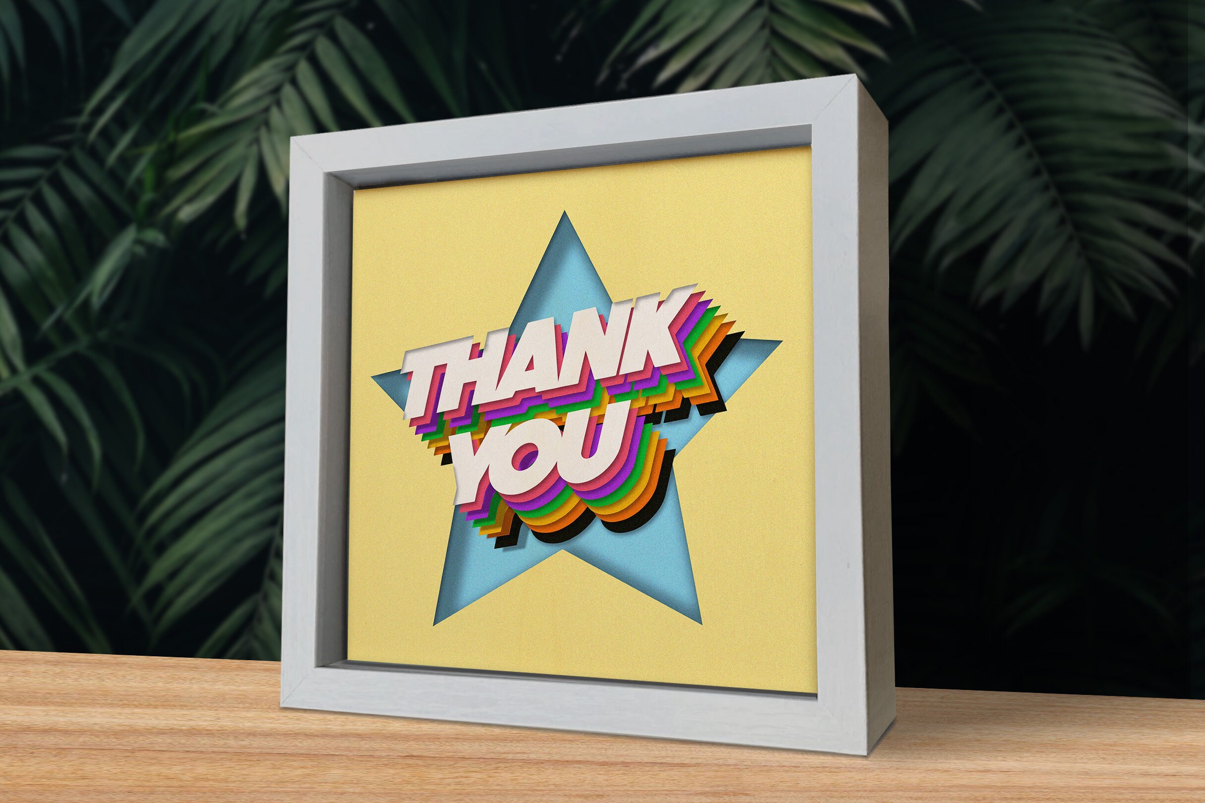 Thank You SVG Shadow Box 3d Gift Svg Papercut Digital - Etsy