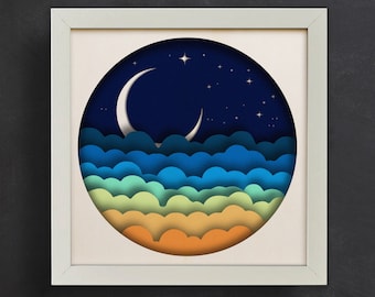 Layered Bird SVG, Shadow Box Template, Sparrow Bird 3D SVG Shadowbox ...