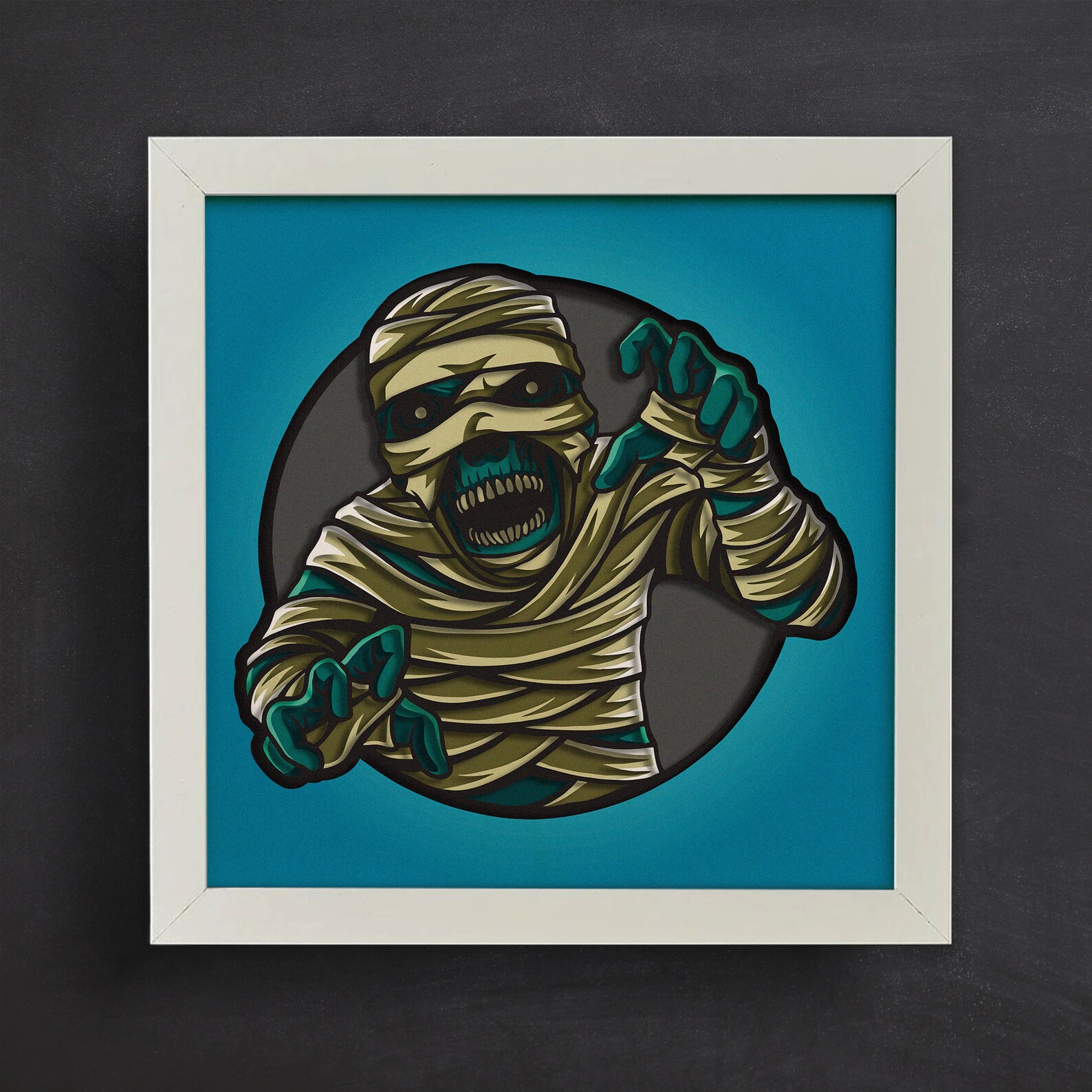 3d Mummy Svg, Shadow Box, Paper Cut, Halloween 3d Layered, Spooky Svg ...