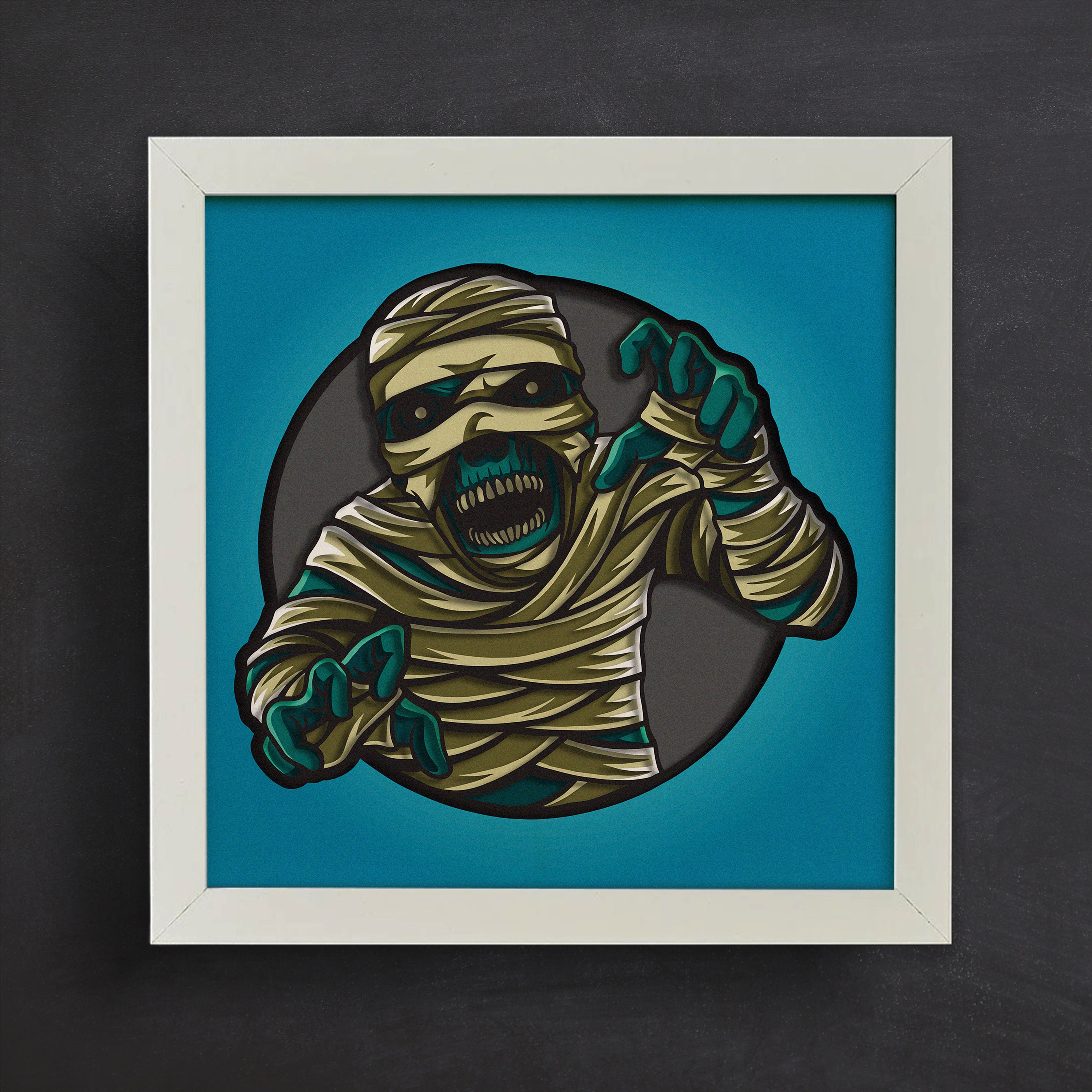 3d Mummy Svg, Shadow Box, Paper Cut, Halloween 3d Layered, Spooky Svg ...