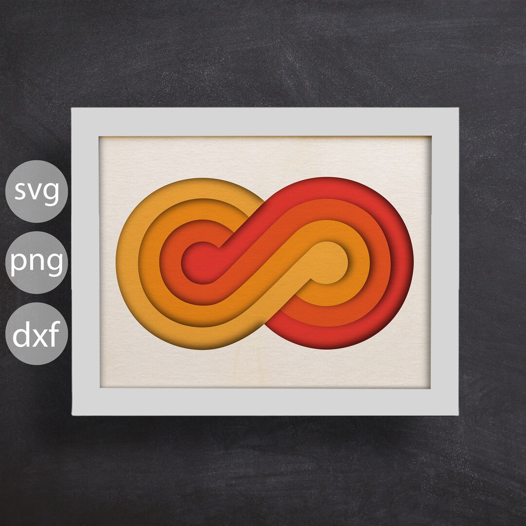 3d İnfinity, Abstract Layers, Shadow Box Svg, Multilayer Paper Cut ...