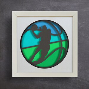 3d Basketball SVG, Shadow Box, Files for Cricut, for Silhouette, CNC ...