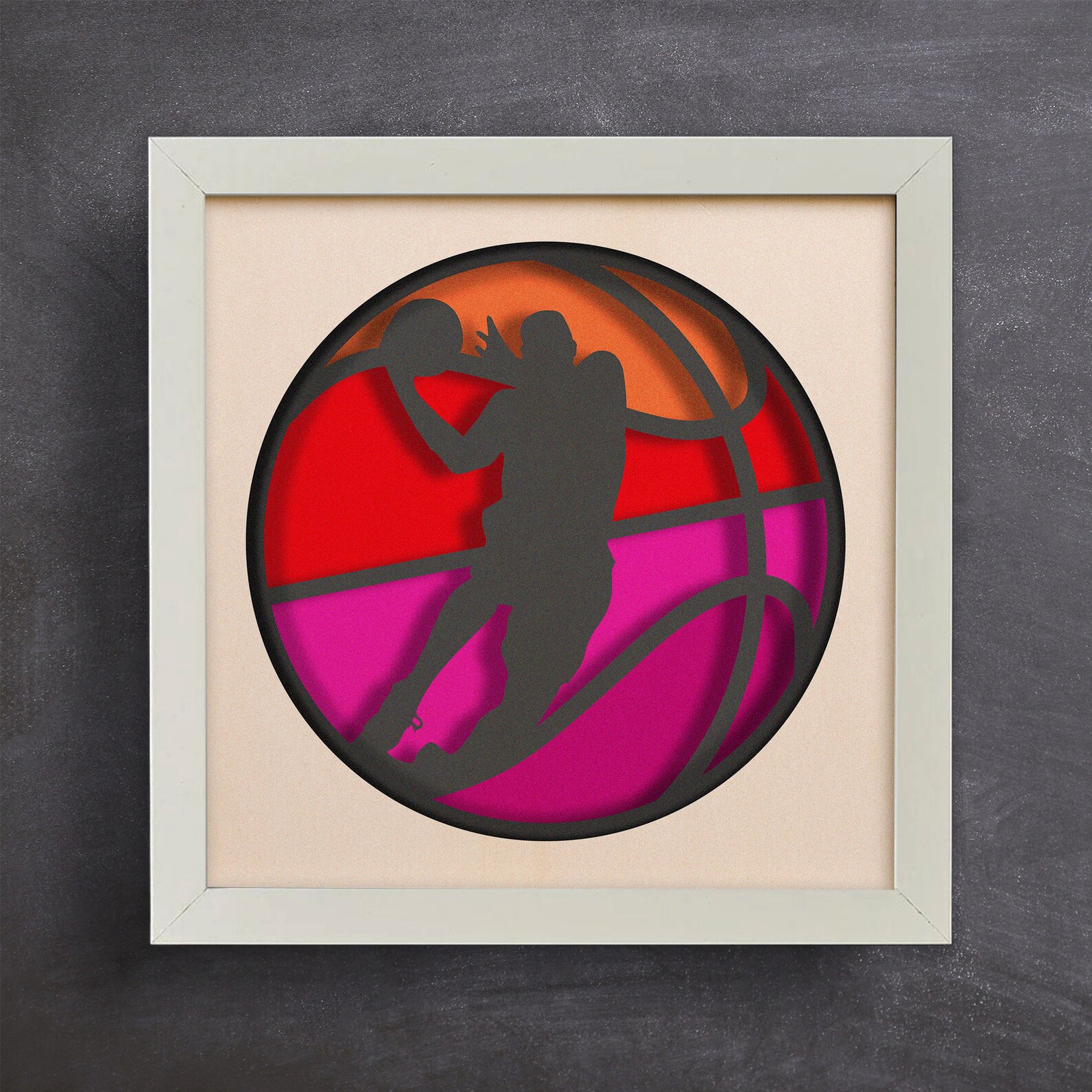 3d Basketball SVG, Shadow Box, Files for Cricut, for Silhouette, CNC ...