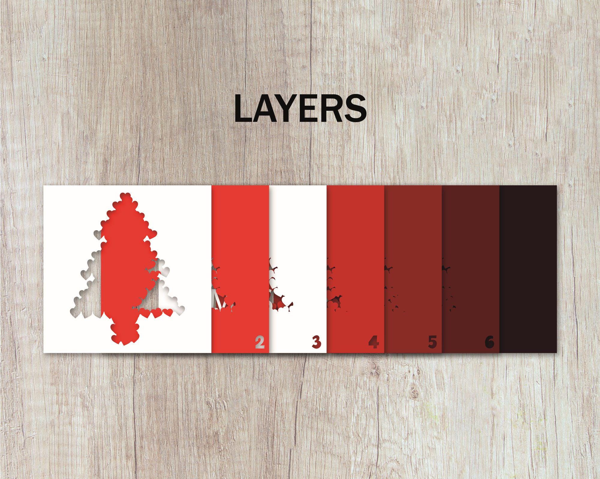 3d Christmas Tree, Shadow Box Svg, 3d Christmas Layers, Paper Cut ...