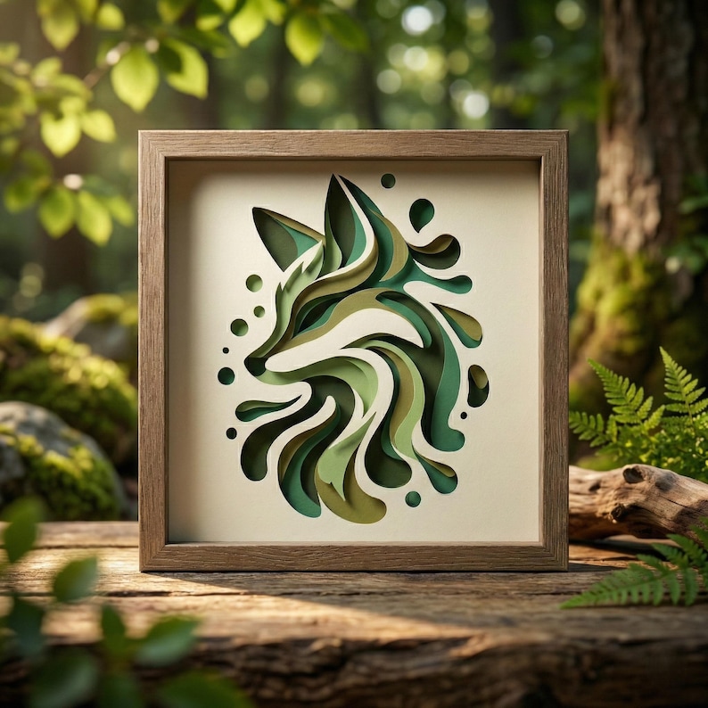 Fox SVG 3D Layered Papercut Shadow Box Template Forest Animal Cut File ...