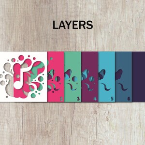 3d Musical Note Layered Design, Shadow Box Templates, 3d Layered Art ...